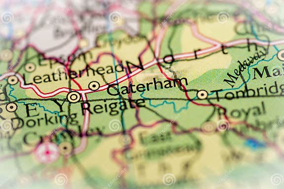 Caterham, England Highlighted on a World Map Stock Image - Image of ...