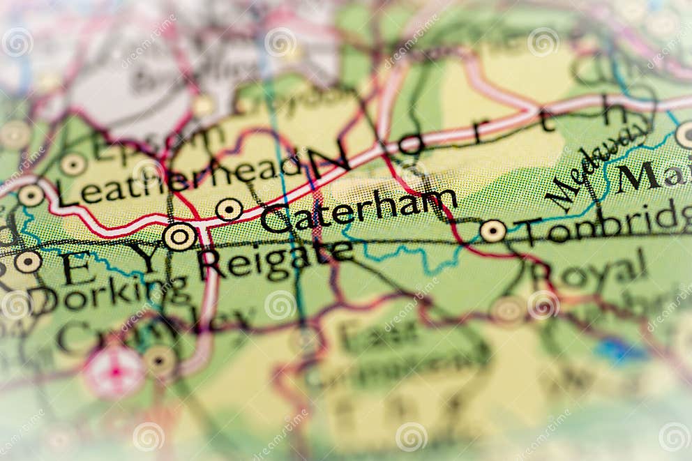Caterham, England Highlighted on a World Map Stock Image - Image of ...
