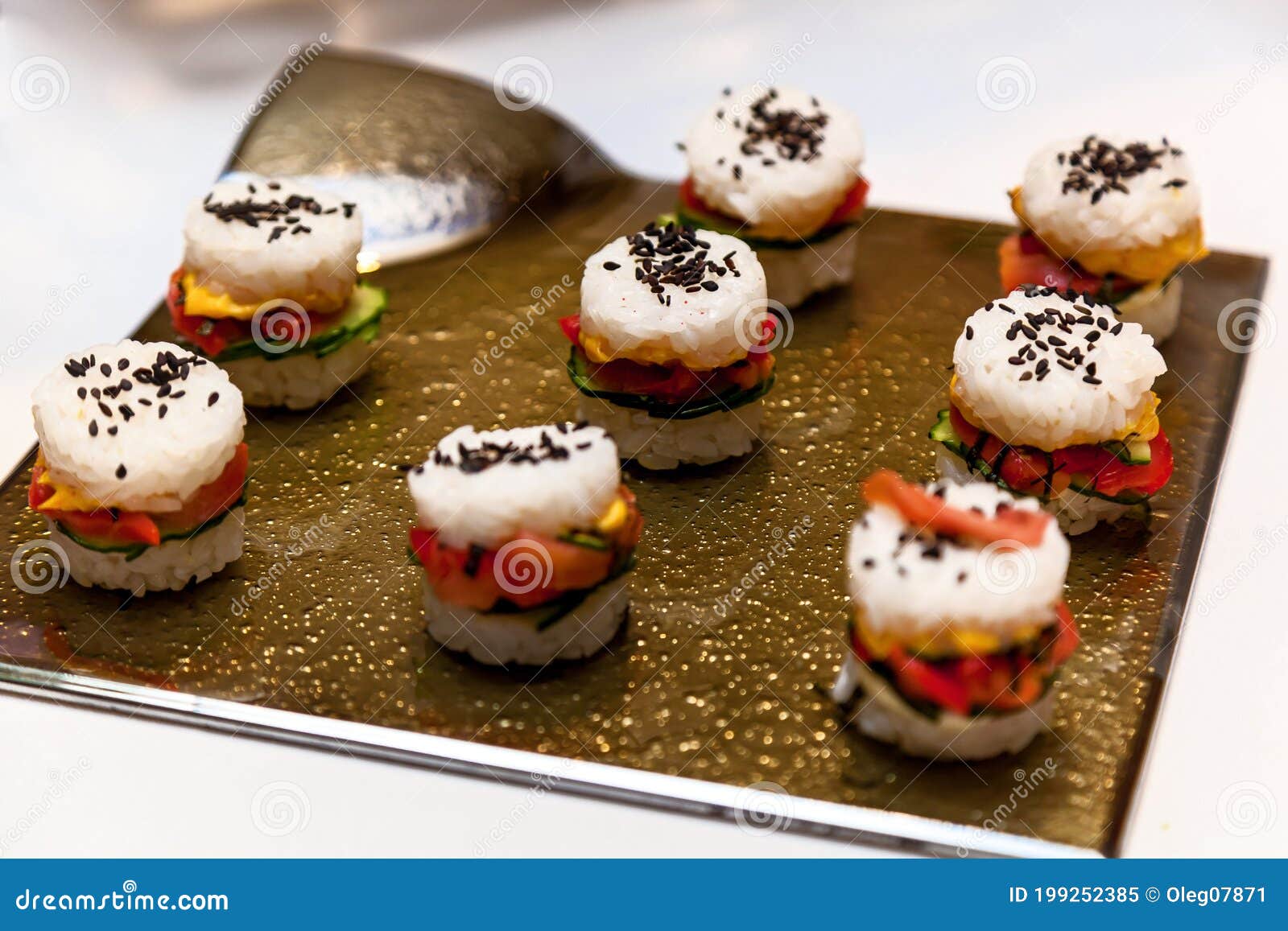 Catering, Assorted Snacks on Plates Stock Image - Image of gourmet ...
