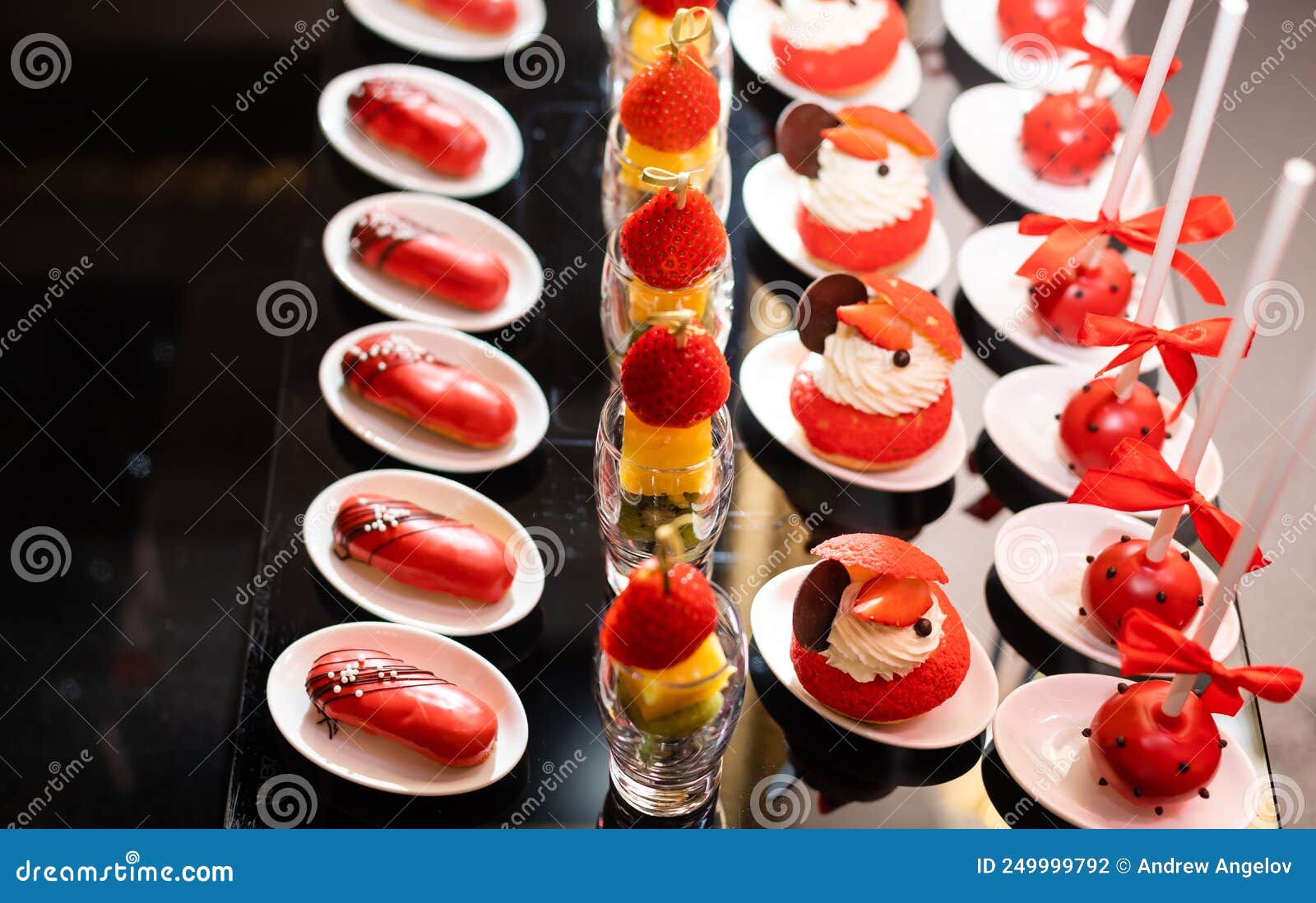 Catering. Beautifully Decorated Sweets on the Table and Fruit Stock ...