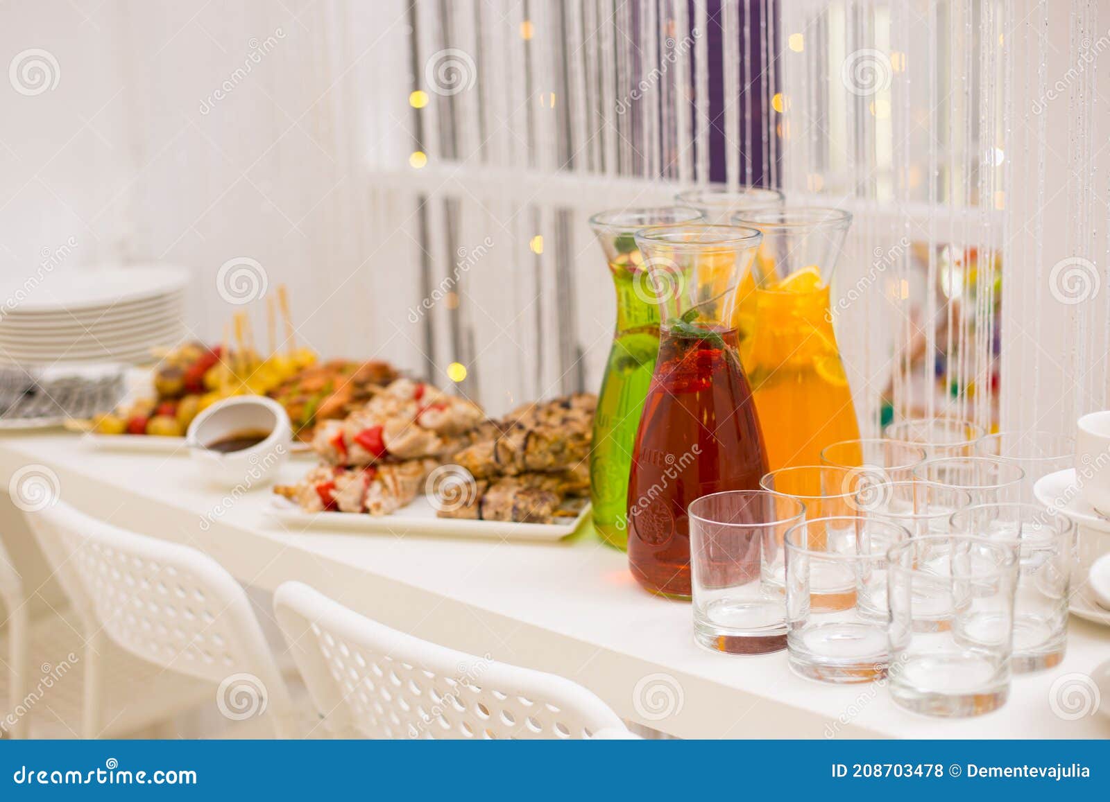 Catering for Birthday Party Stock Photo - Image of cater, dish: 208703478