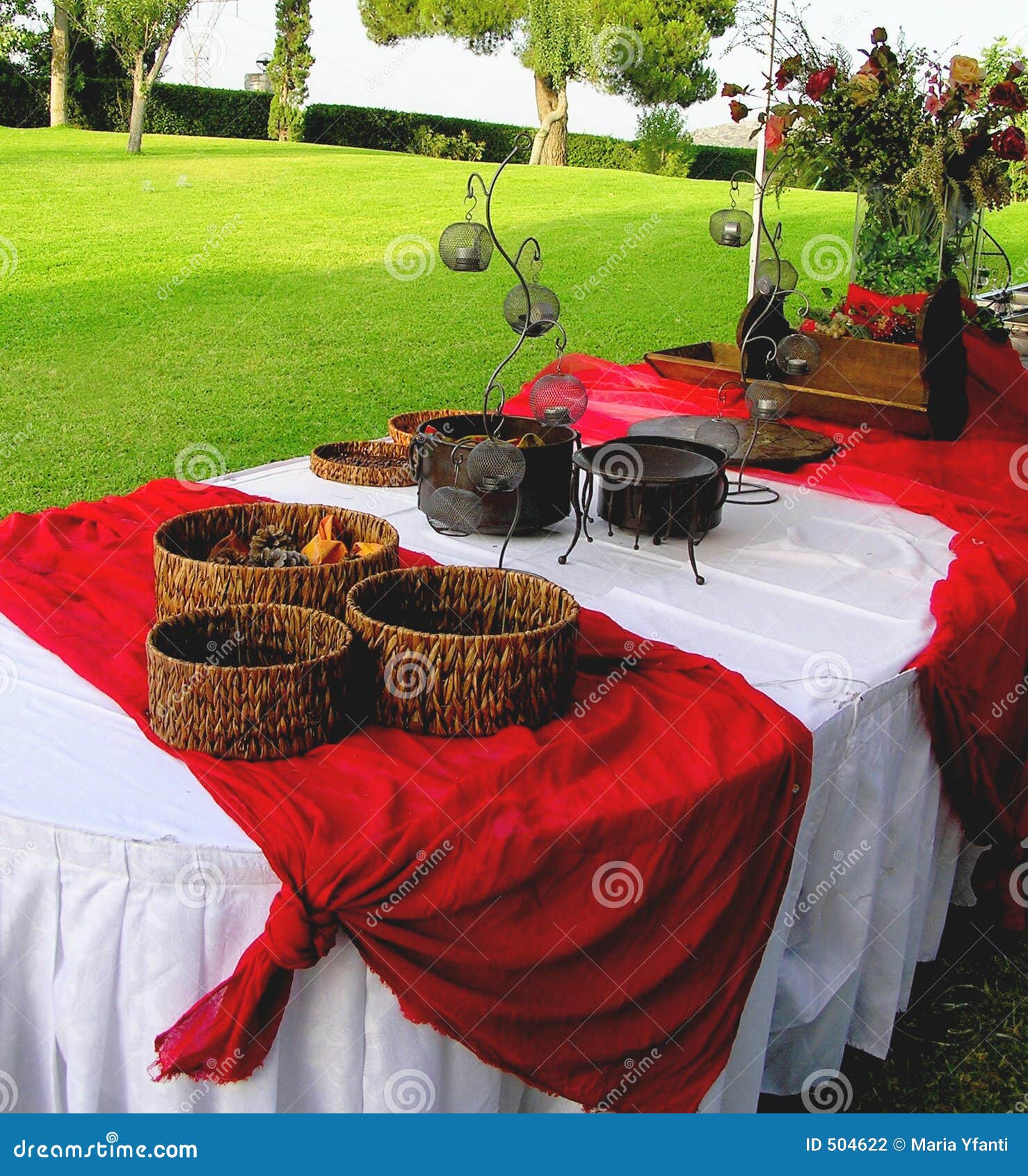 Catering buffet red stock photo. Image of metal, woven - 504622