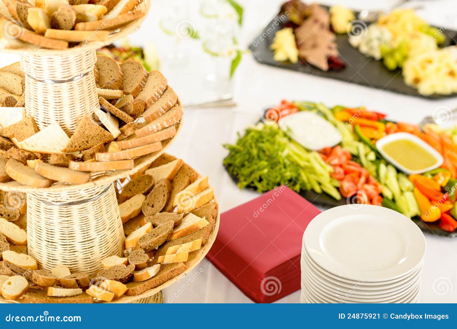 Catering Buffet Served Food on Banquet Table Stock Image - Image of ...