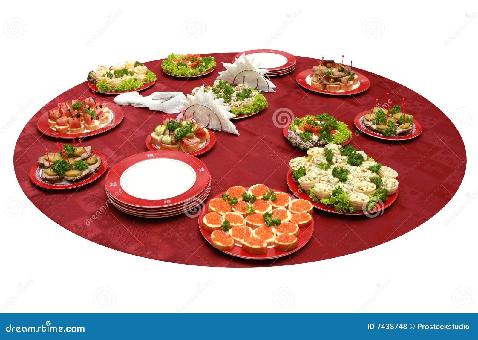 Catering Buffet Style - Table Served with Light Sn Stock Photo - Image ...
