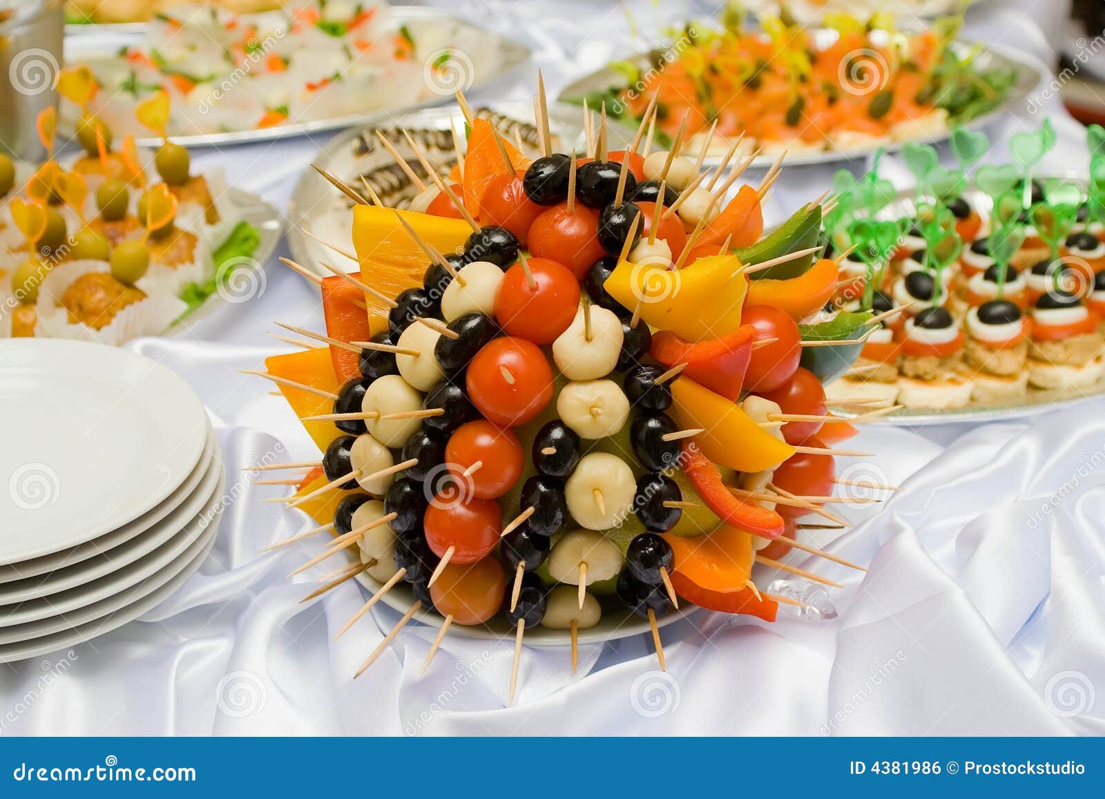 Catering Buffet Style - Tomatoes and Olives Stock Photo - Image of ...