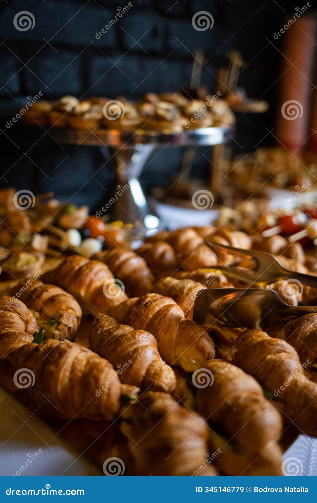 Catering, Buffet. Table Setting with Appetizer Stock Image - Image of ...