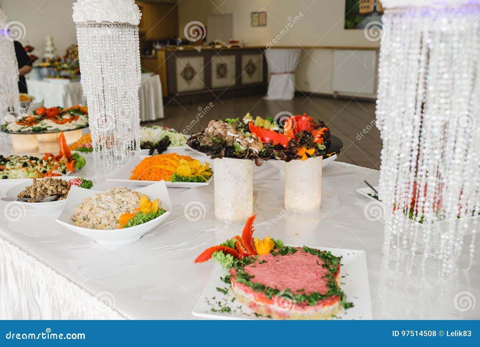 Catering Buffet Wedding Event Stock Photo - Image of cocktail, dinner ...
