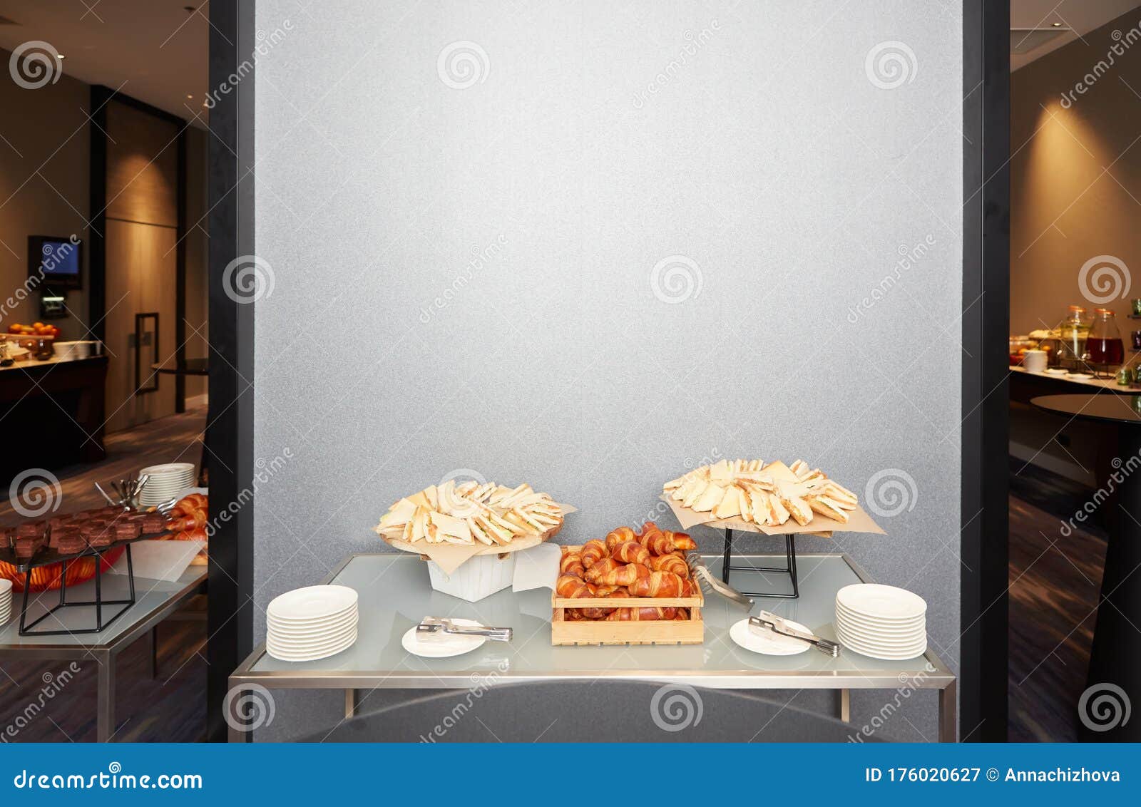 Catering on a Business Conference Coffee Break Table on Business ...