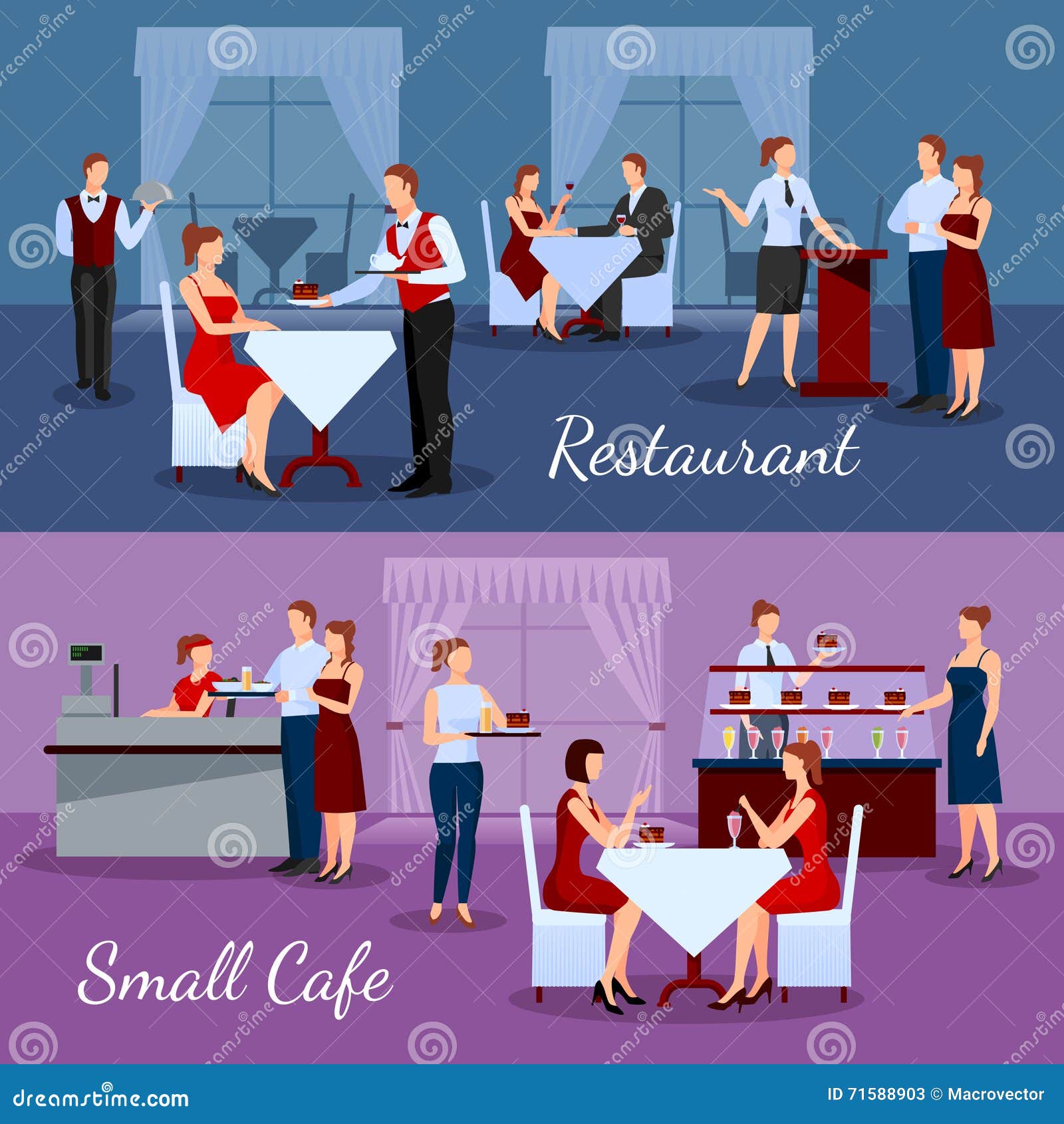 Cafe Symbols - Table And Chairs, Coffee-pot With Cups Vector ...