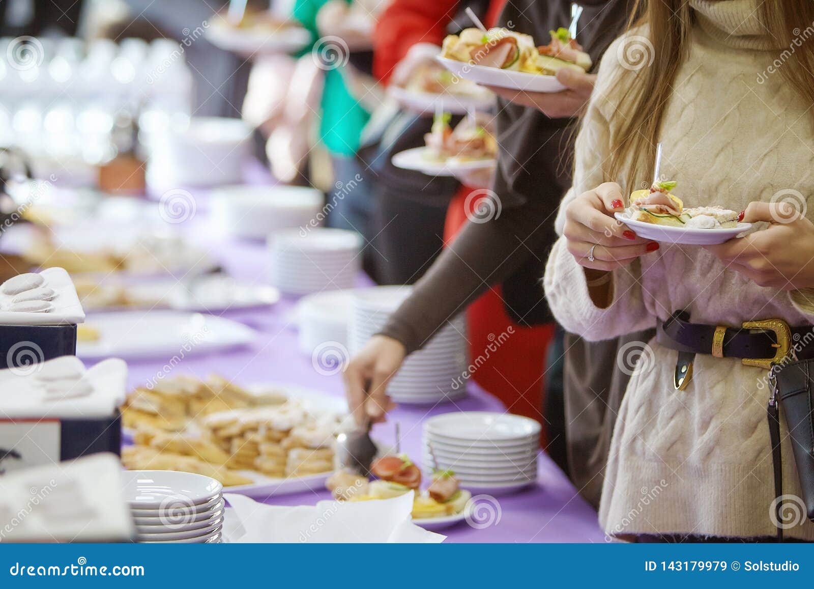 Catering at the conference stock image. Image of colleague - 143179979