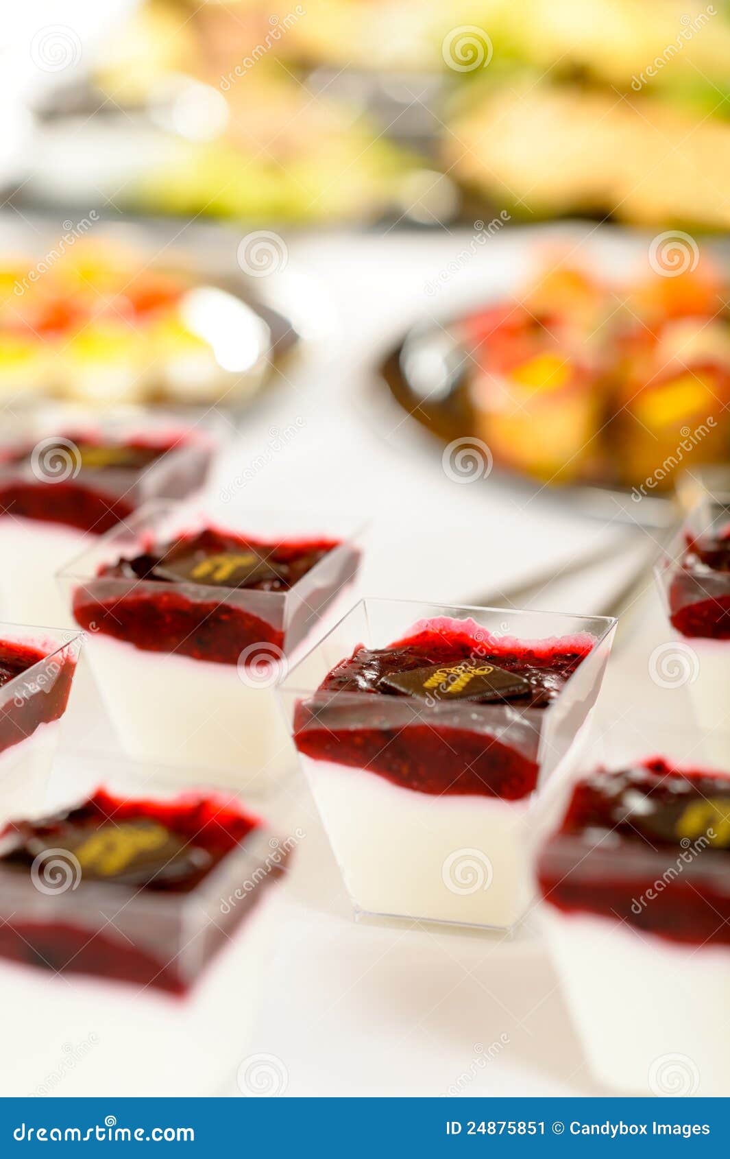 Catering Dessert Mini Creamy Appetizers Stock Image - Image of meal ...
