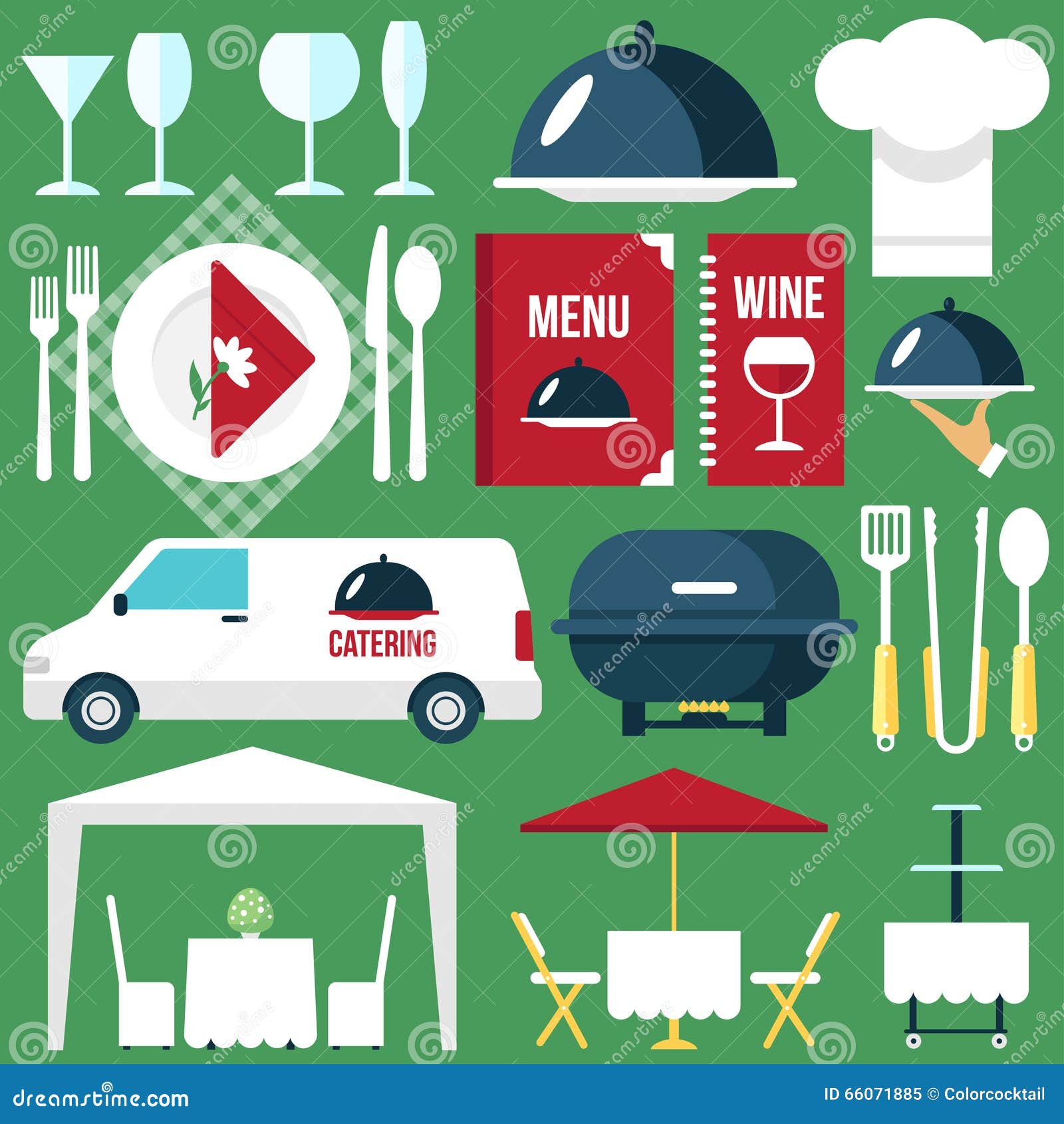 Catering equipment stock vector. Illustration of cook - 66071885