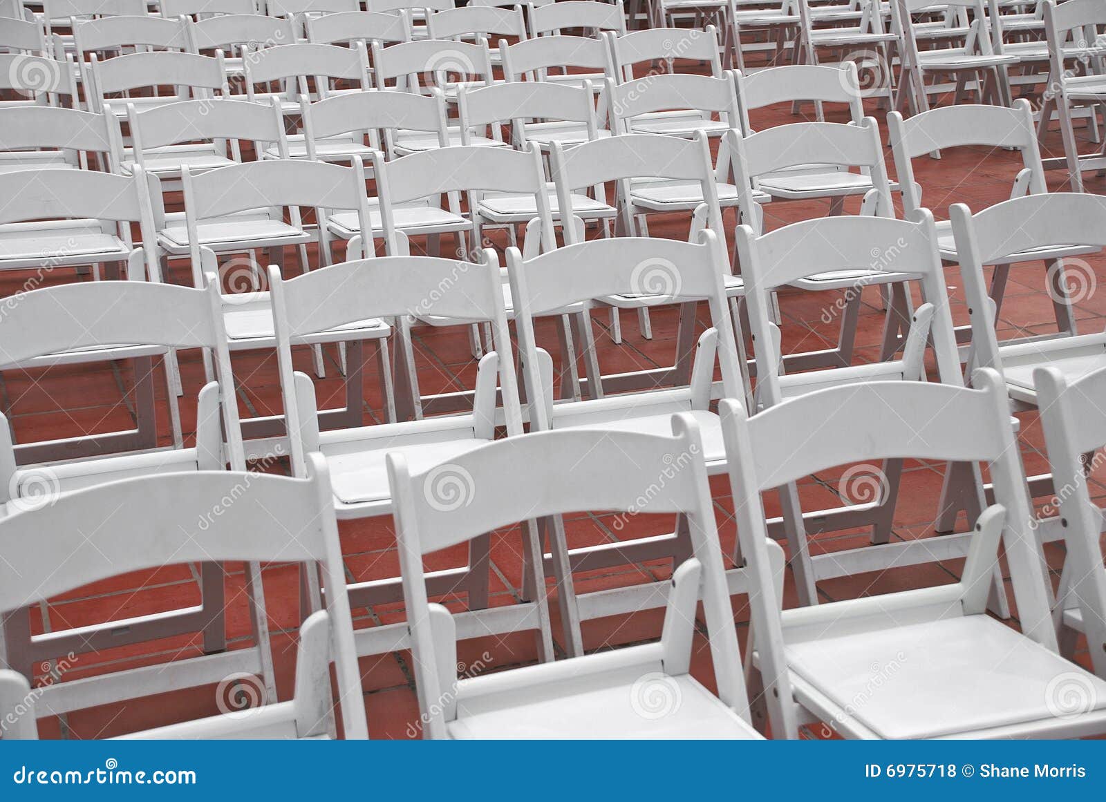 Catering or Event Folding Chairs in Rows Stock Photo - Image of ...
