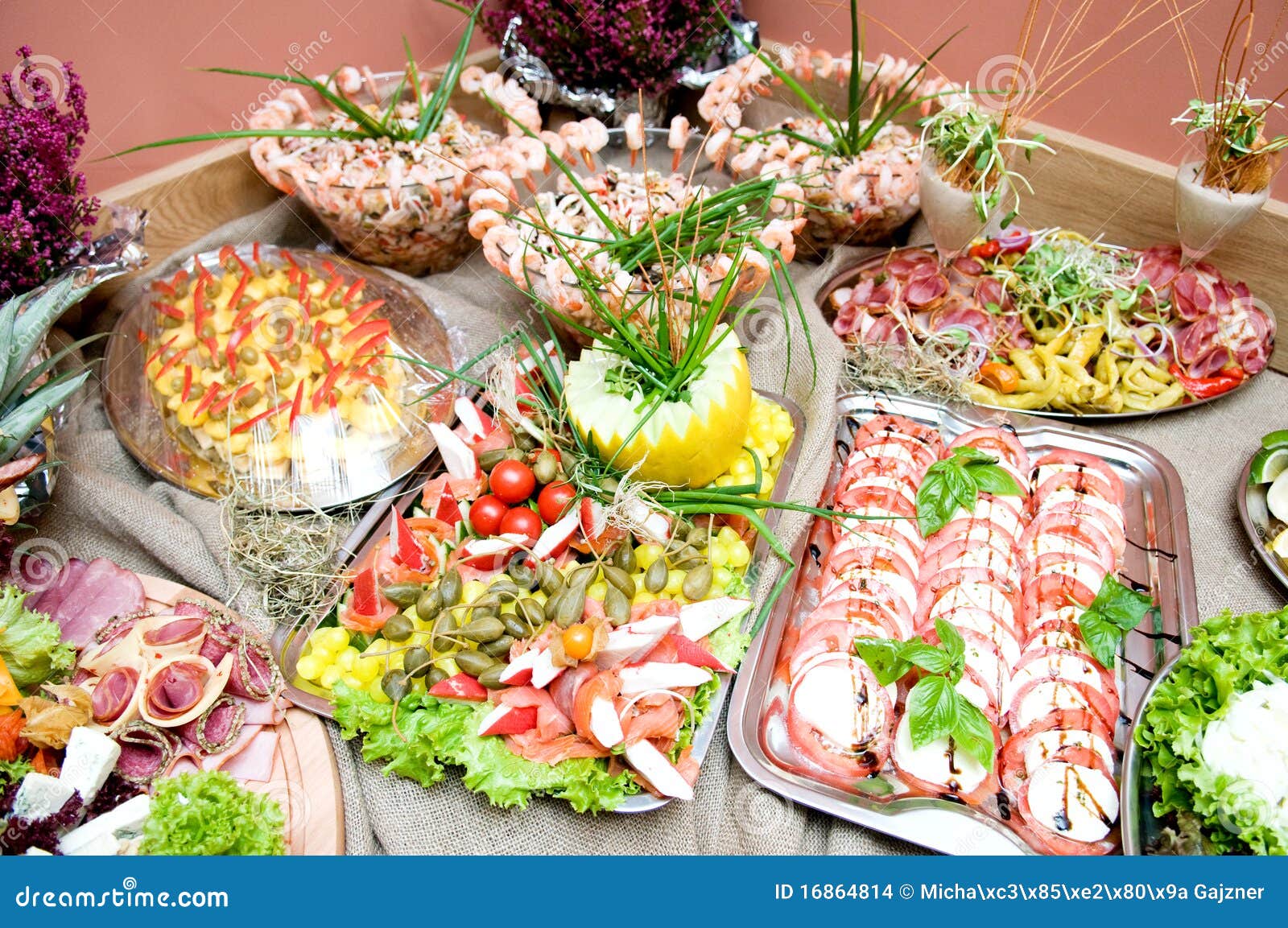 Catering food stock photo. Image of club, fish, meats - 16864814