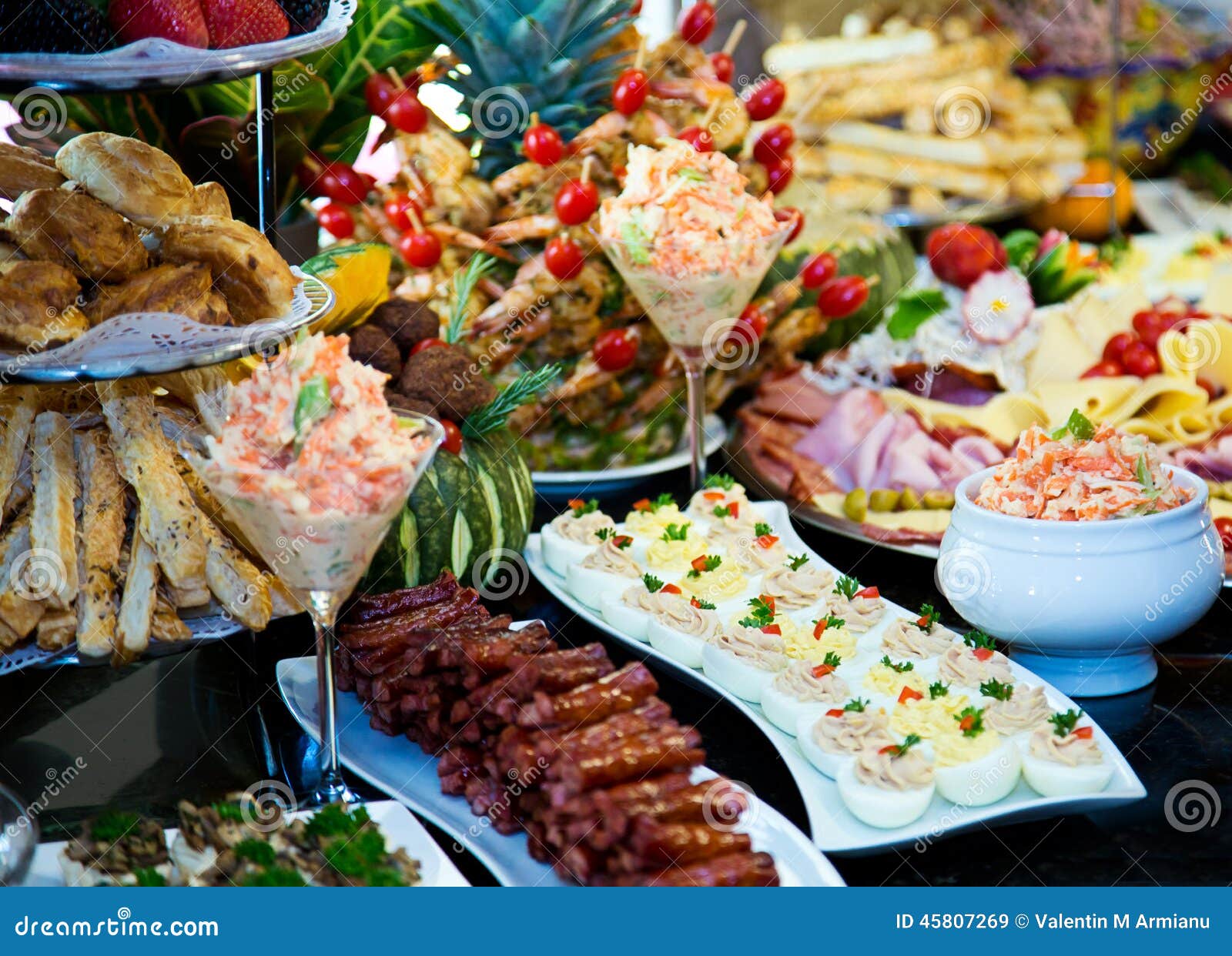 Catering food stock image. Image of diet, meats, buffet - 45807269