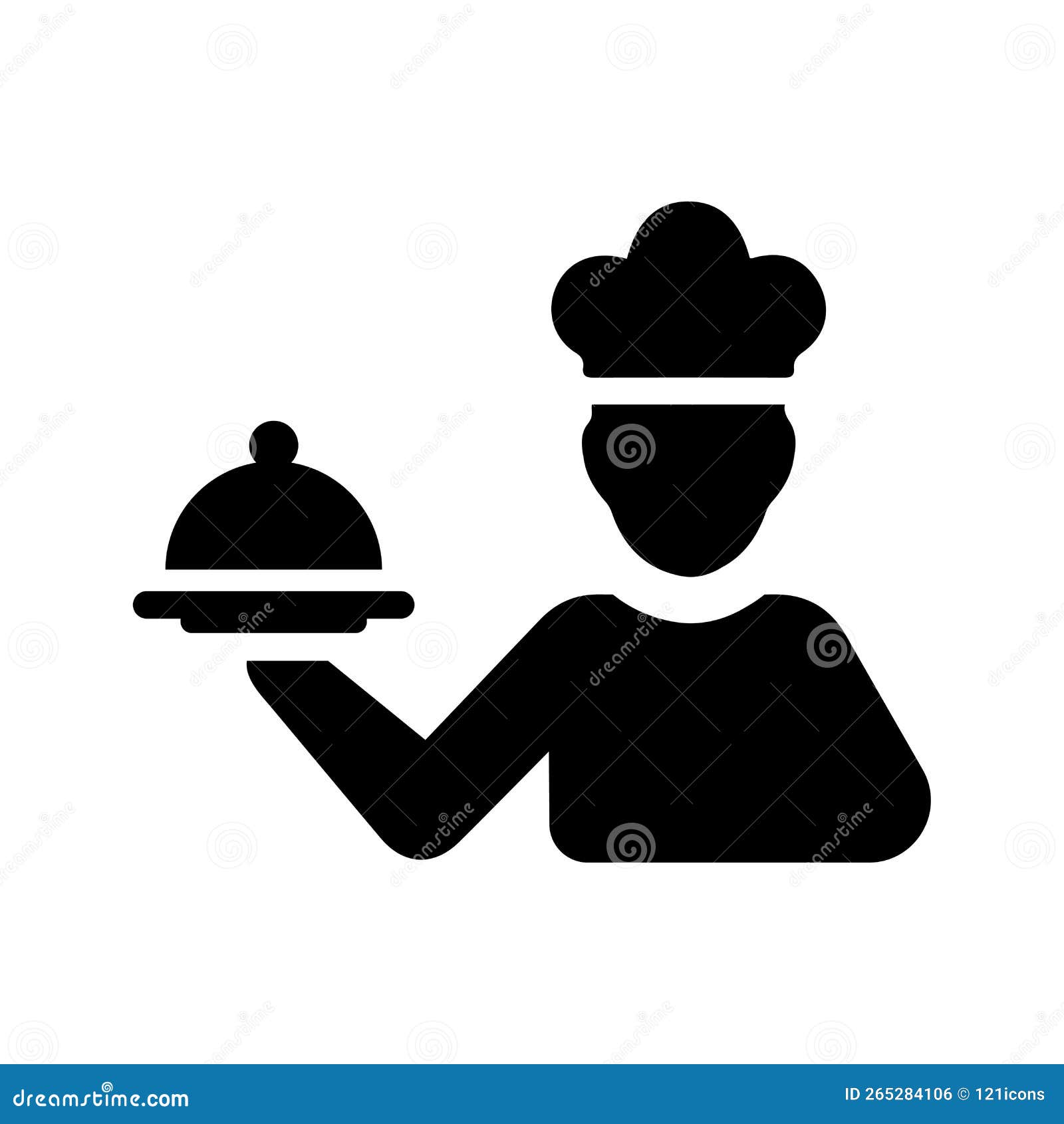 Catering, Food Icon. Black Vector Graphics Stock Illustration ...