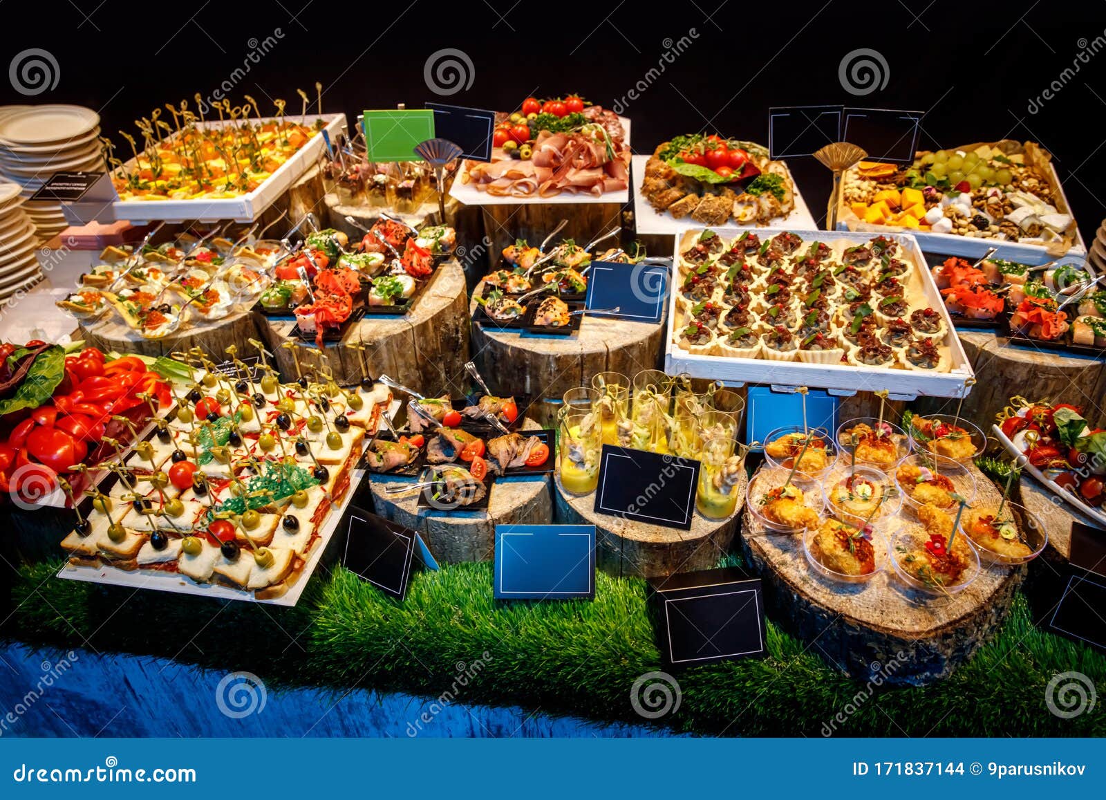Catering Food, a Lot of Different Snacks Stock Photo - Image of ...