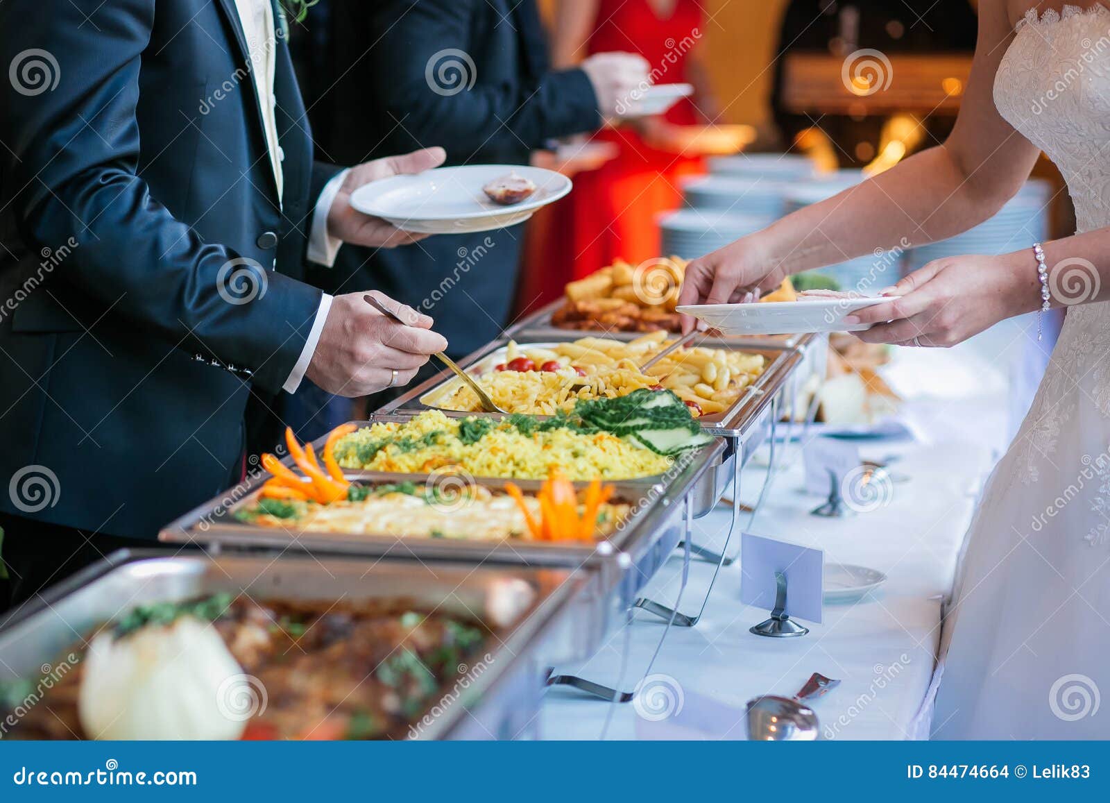 Catering Food Wedding Buffet Stock Photo - Image of delicious, service ...