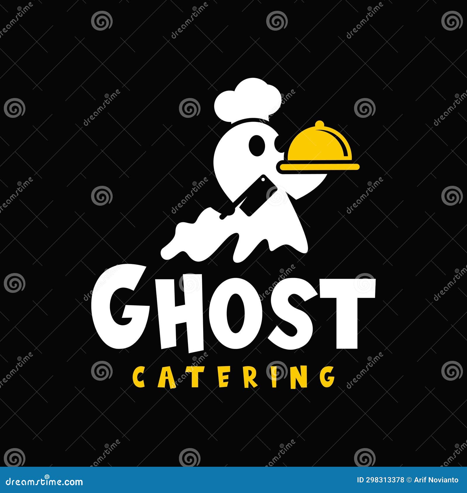 Catering Ghost Vector Illustration Logo Stock Illustration ...