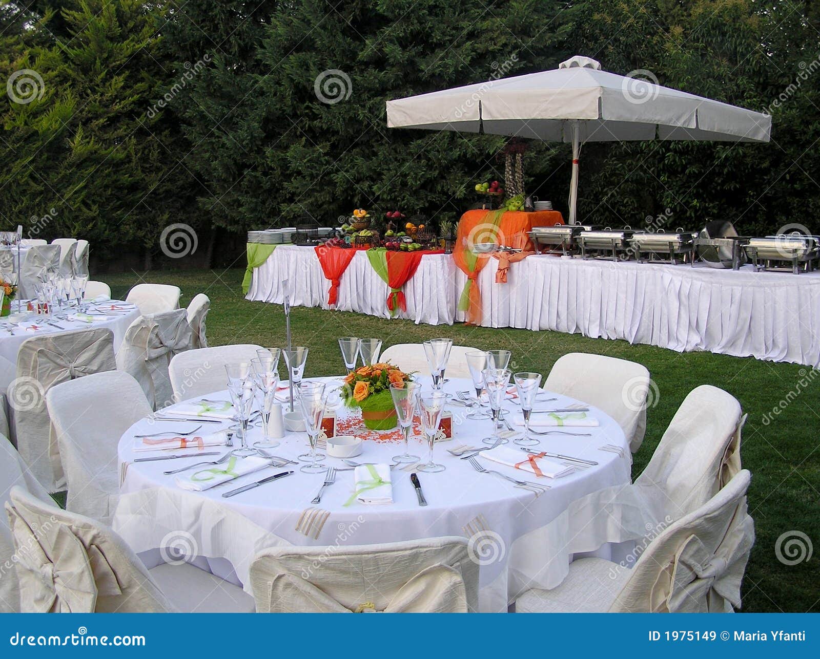 Catering reception setup stock image. Image of flowers - 1975149