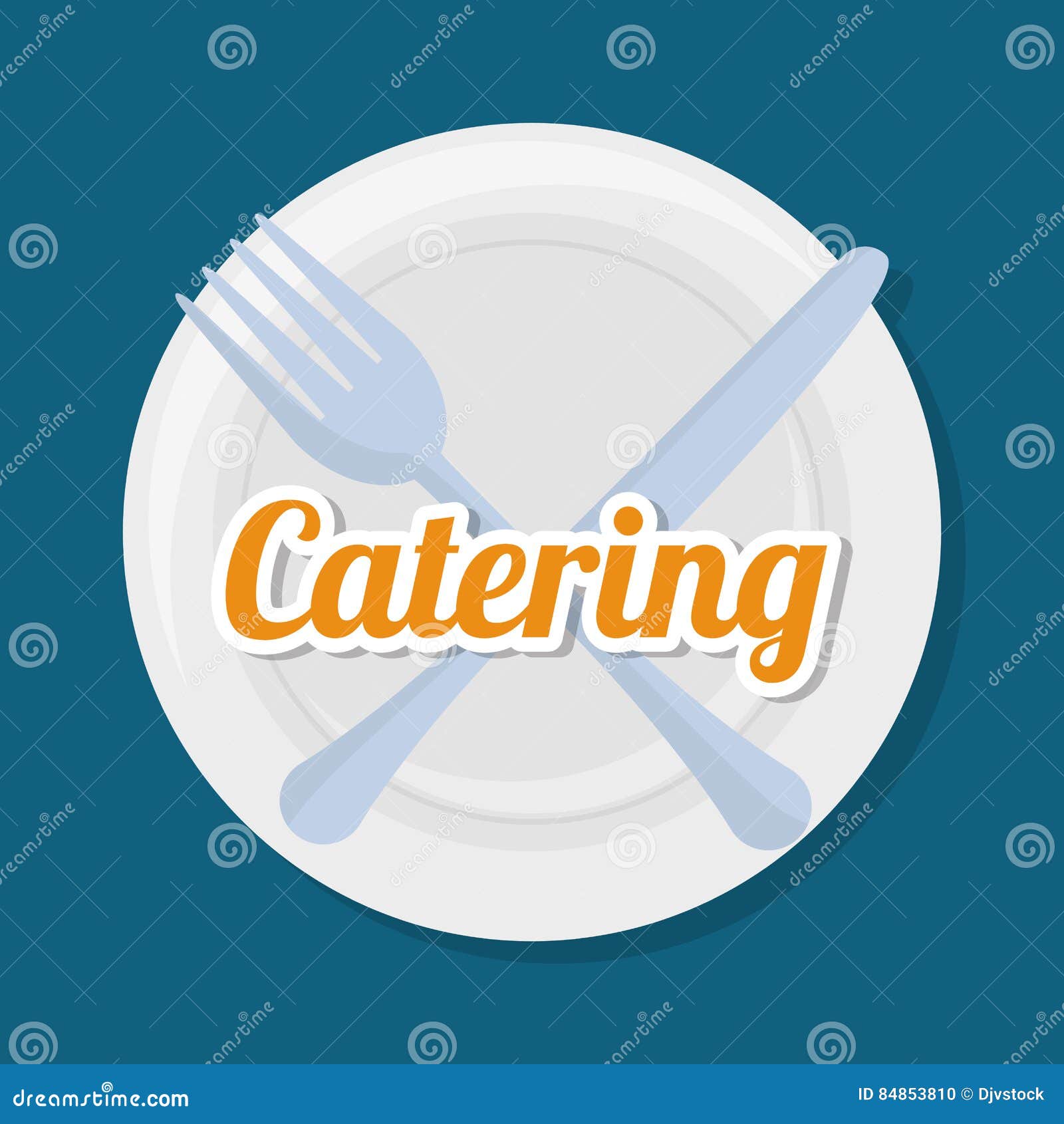 Catering Related Icons Emblem Stock Illustration - Illustration of ...