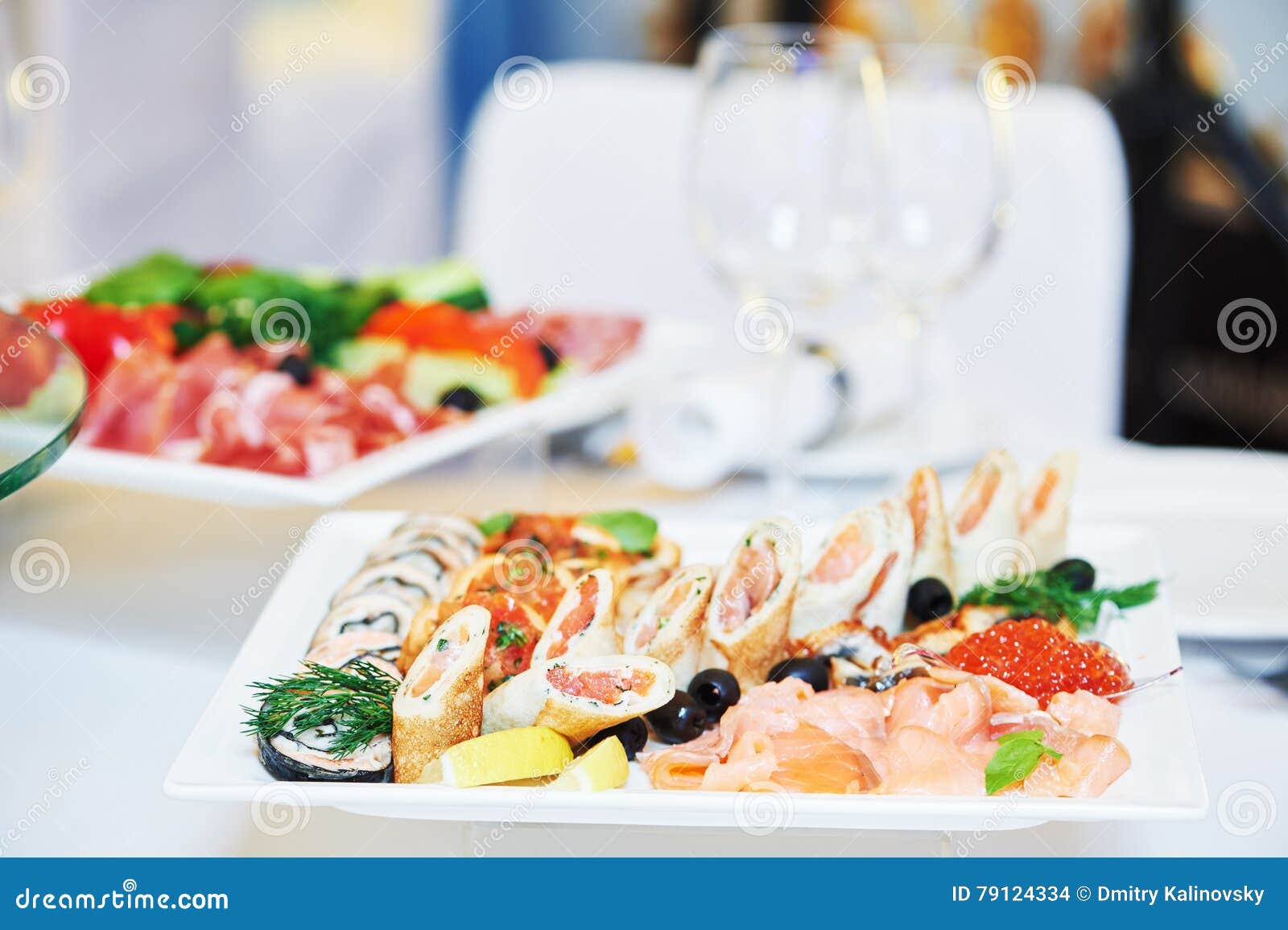 Catering Restaurant Event Service. Set Table at Party Stock Photo ...