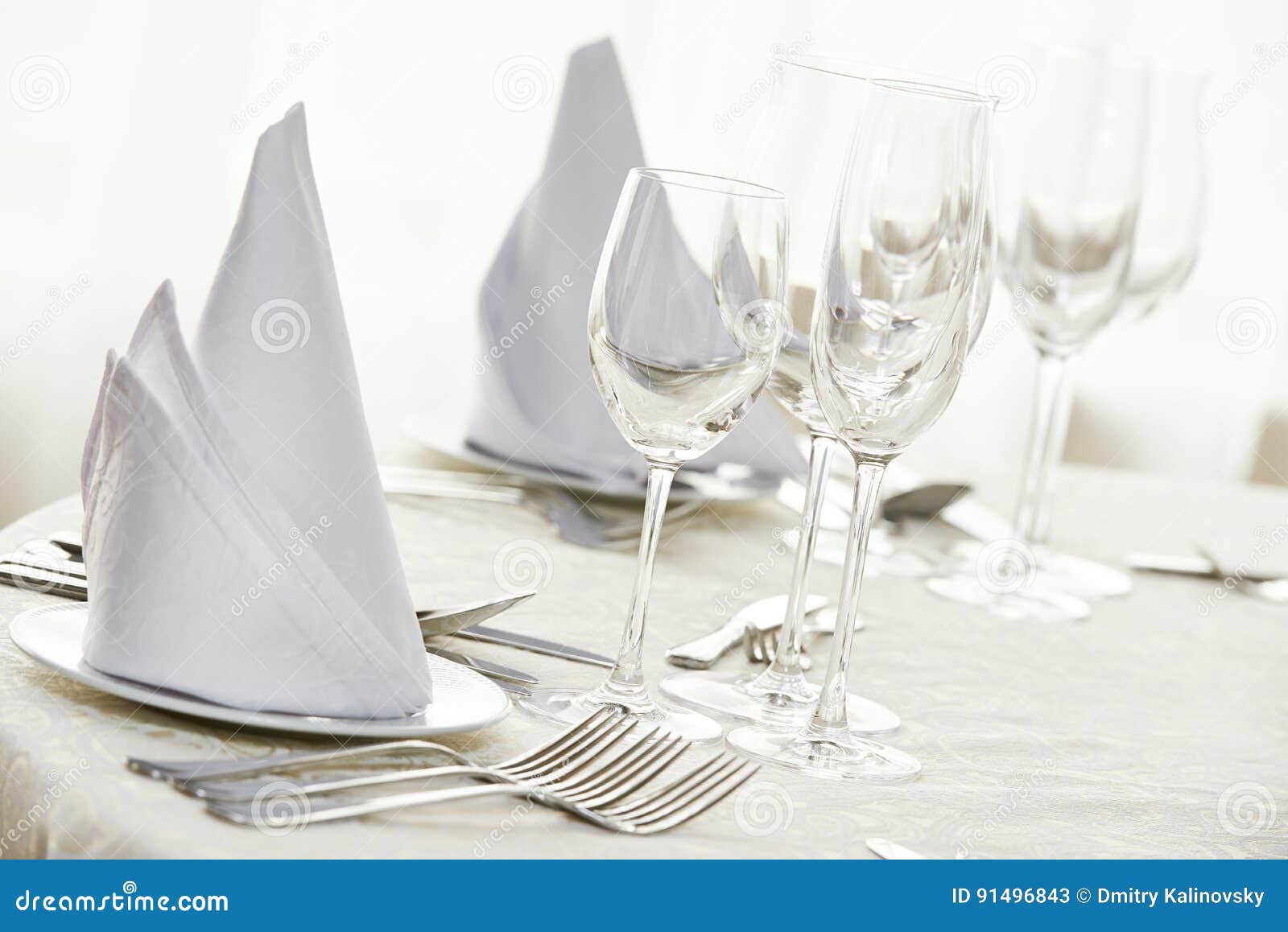 Catering Restaurant Service. Set Table Stock Image - Image of party ...