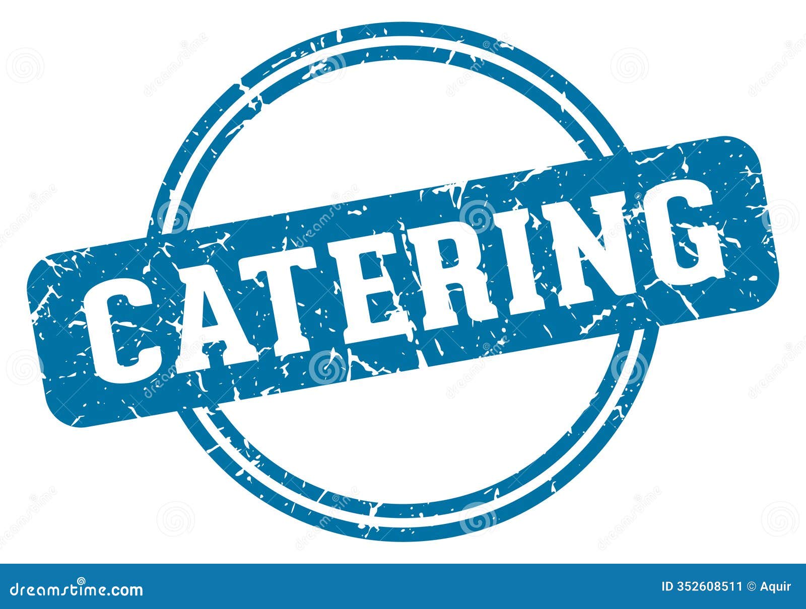 Catering stamp stock illustration. Illustration of element - 352608511