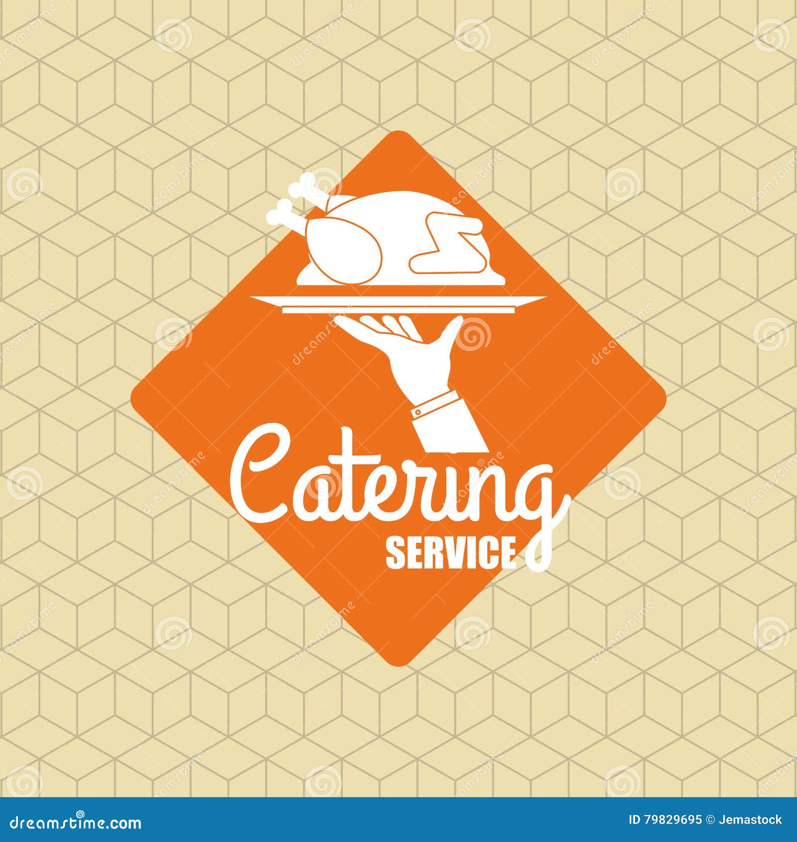 Catering Service Emblem Image Stock Illustration - Illustration of ...
