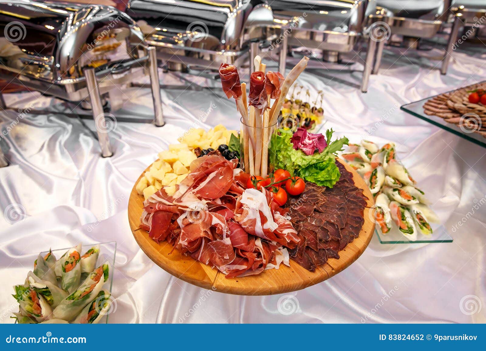 Catering Service. Restaurant Table with Food at Event Stock Photo ...