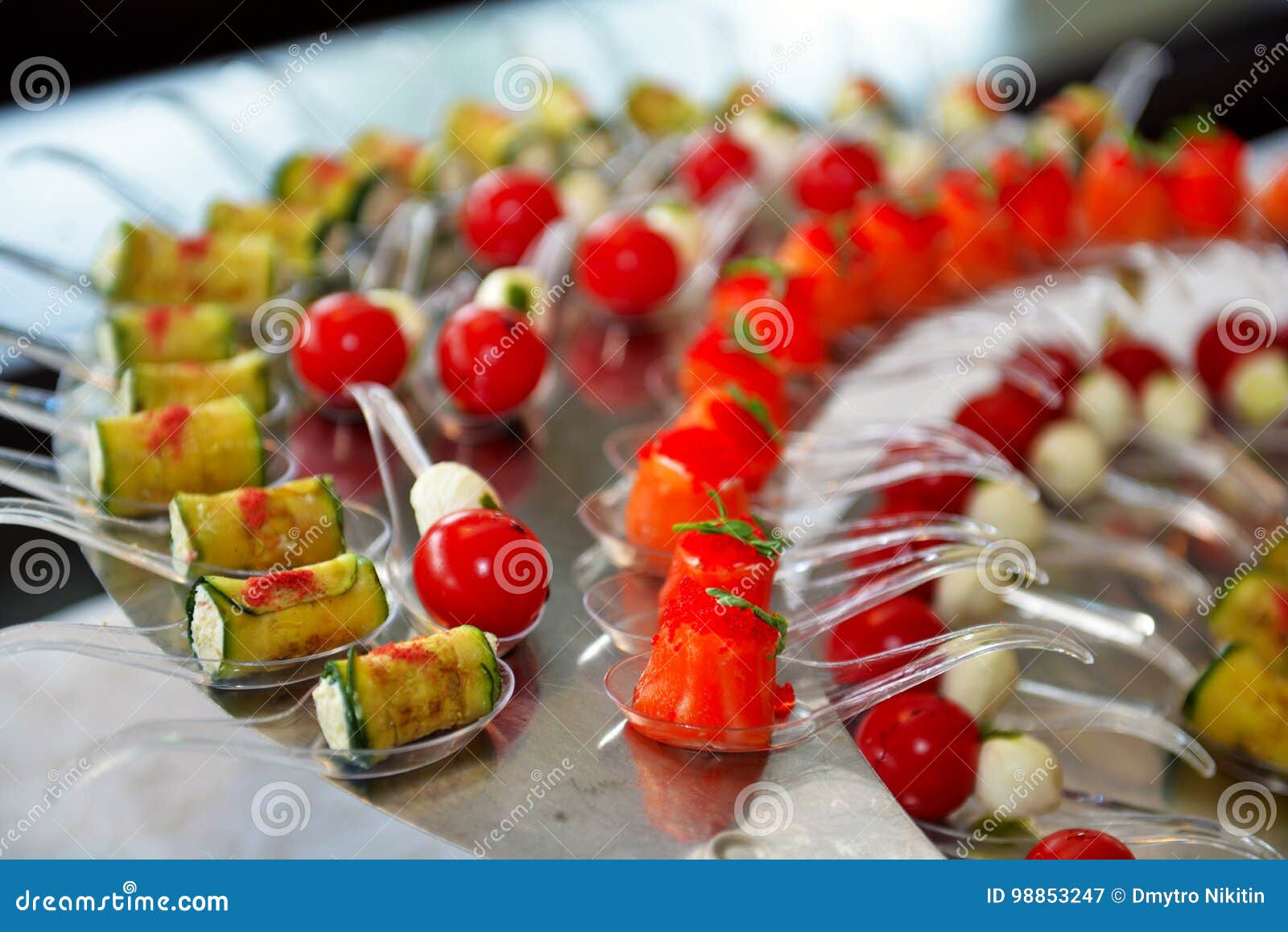 Catering Service. Restaurant Table with Food at Event Stock Image ...