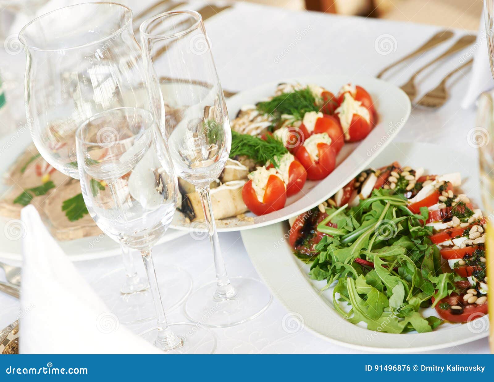 Catering Service. Set Table Stock Photo - Image of dish, industry: 91496876