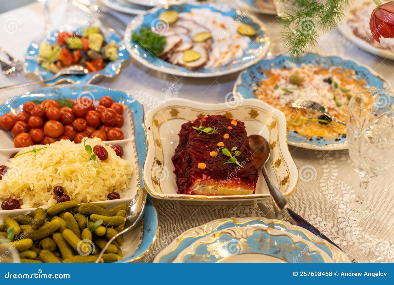 Catering Service. Snacks for Guests on the Table. Stock Photo - Image ...