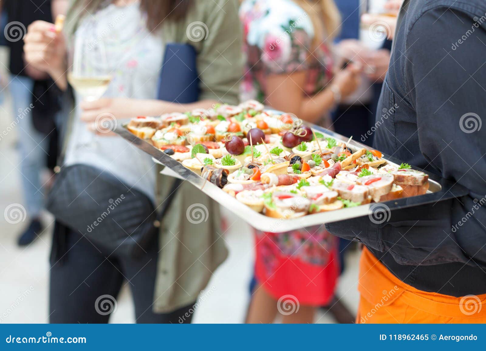 Catering Service at Social Gathering Stock Image - Image of cuisine ...