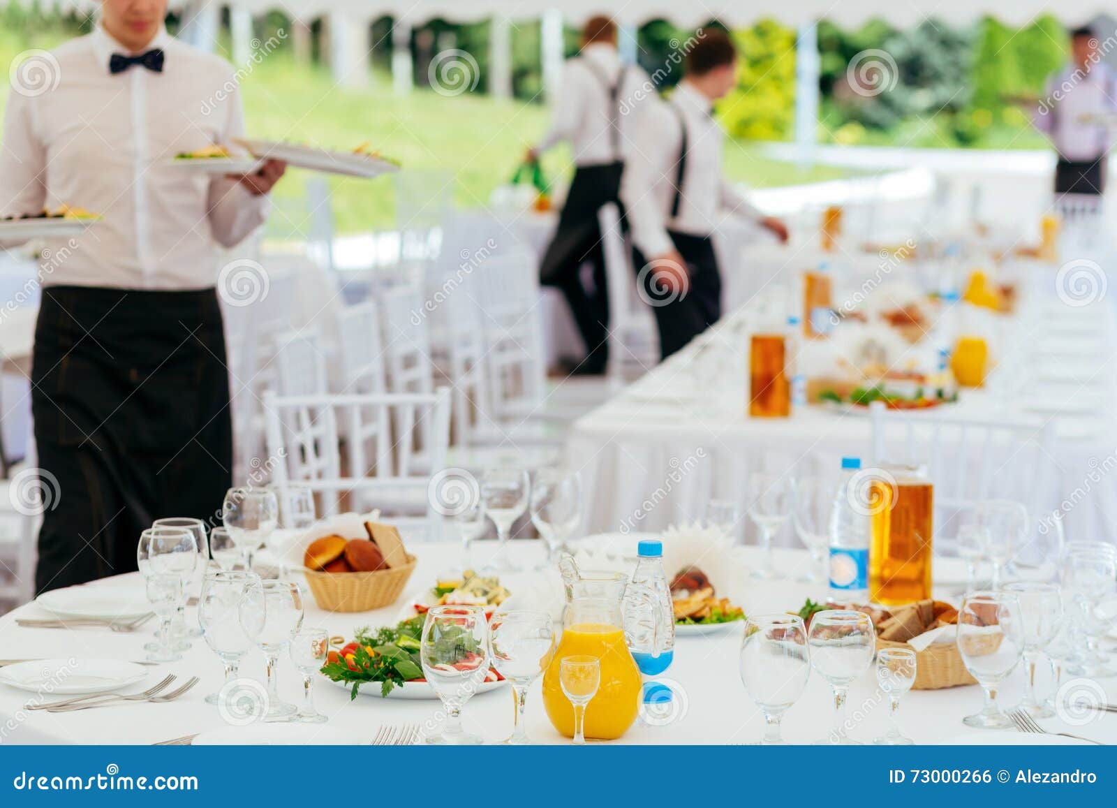 Catering Service. Waiters at Work Stock Photo - Image of kitchen, order ...