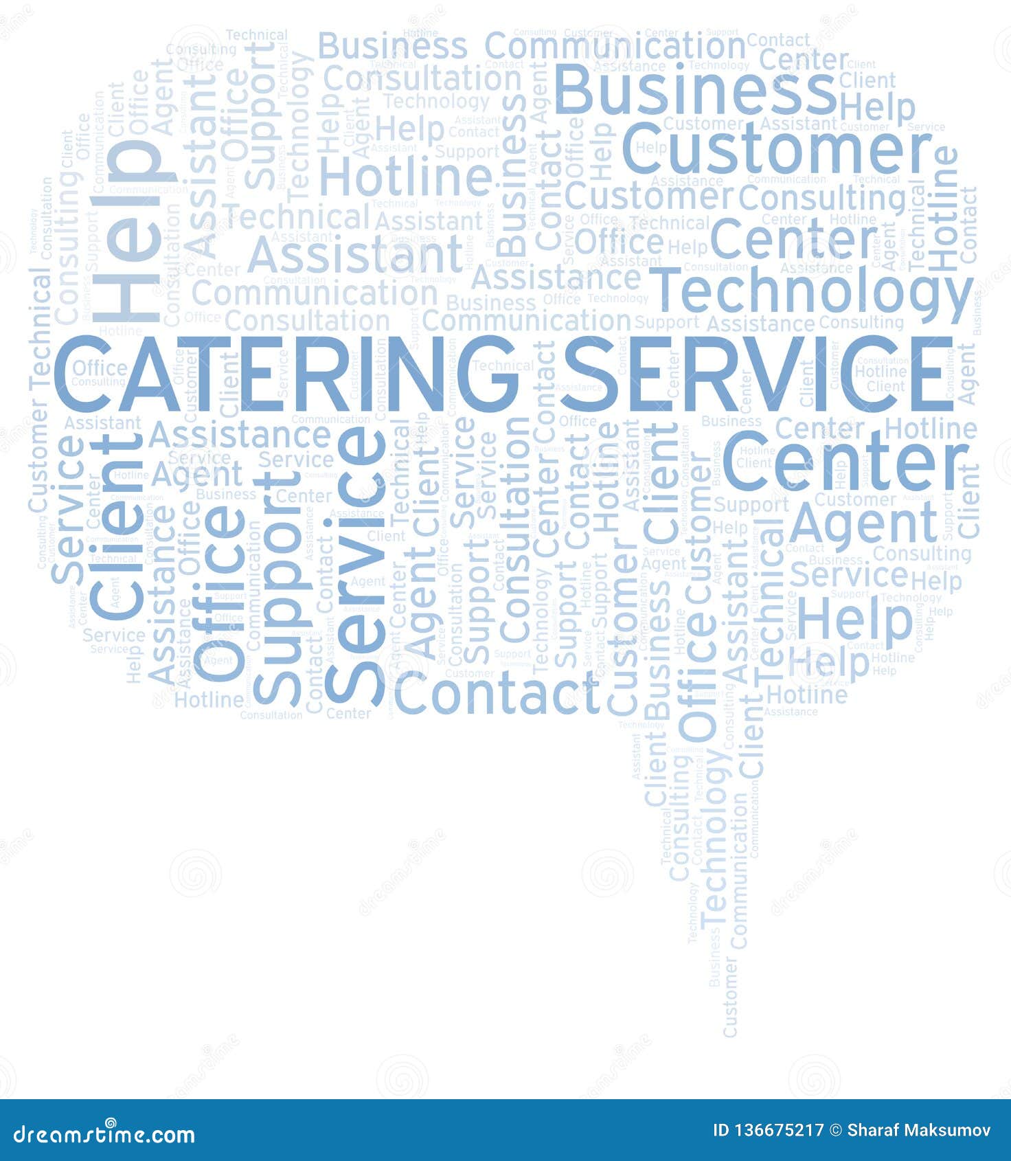 Catering Service Word Cloud Stock Illustration - Illustration of ...