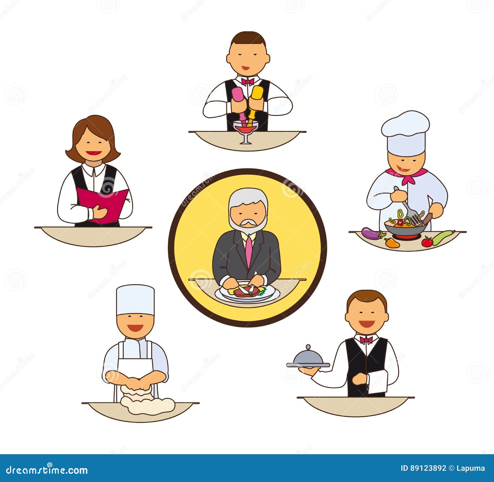Catering Staff. Restaurant Team Stock Vector - Illustration of service ...