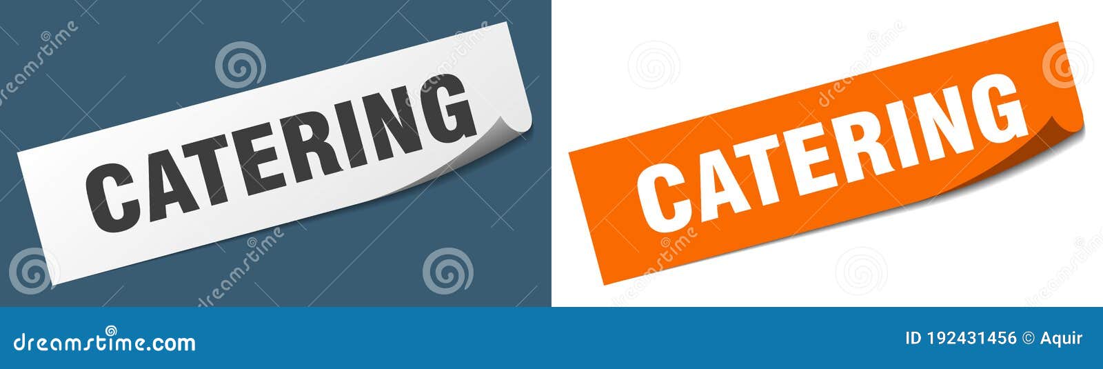Catering Sticker. Catering Sign Set Stock Vector - Illustration of ...