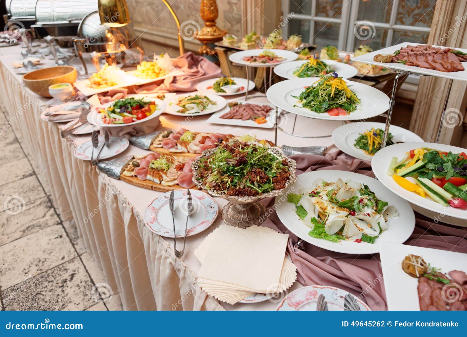 Catering Table Full of Food Stock Photo - Image of meat, hotel: 49645262