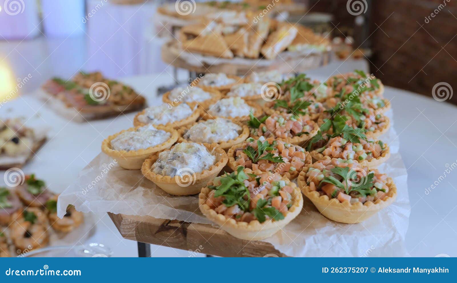 Catering. Table in a Restaurant with Appetizers at an Event. Wedding ...