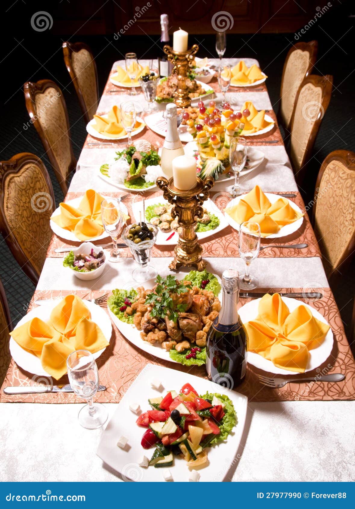 Catering table set service stock photo. Image of arranging - 27977990