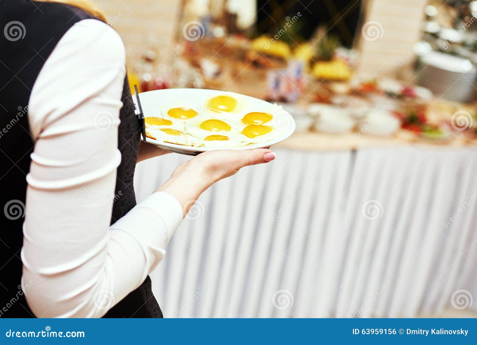 Catering Table Set Service at Restaurant Stock Photo - Image of ...