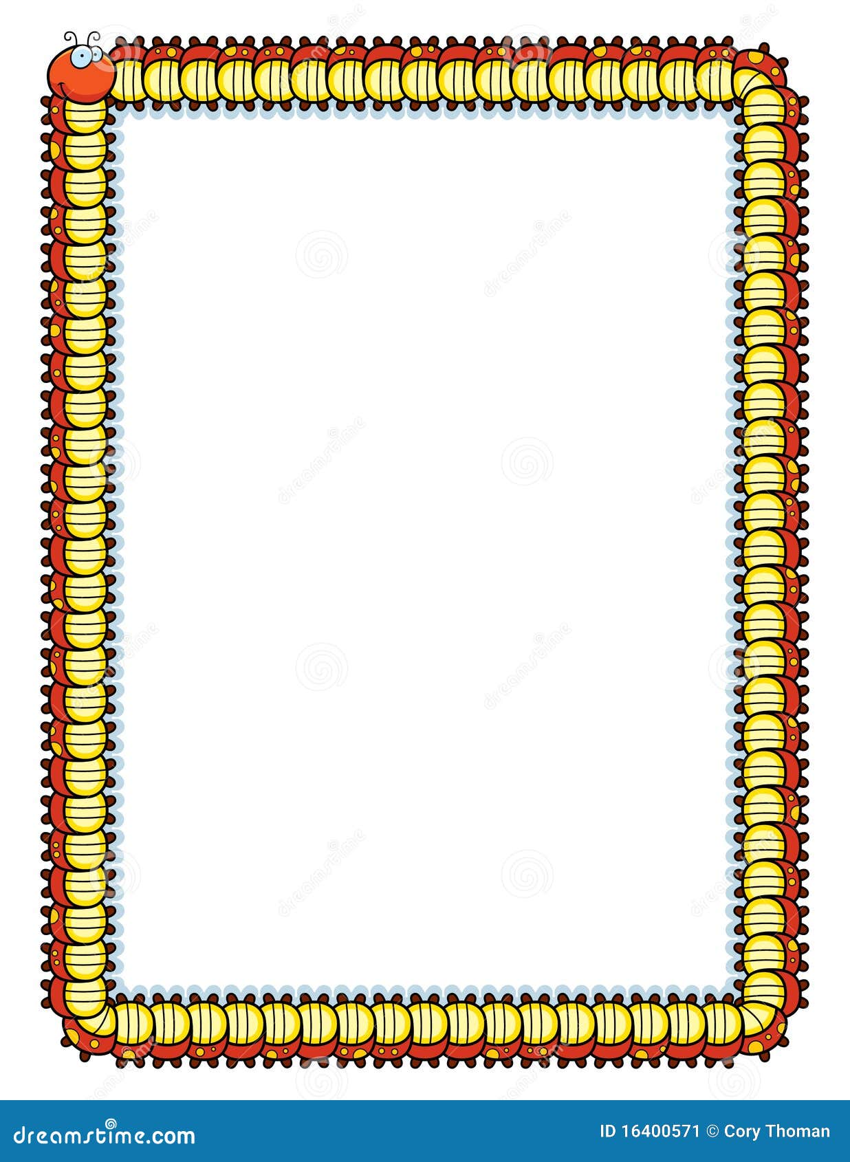 Caterpillar Border stock vector. Illustration of border - 16400571