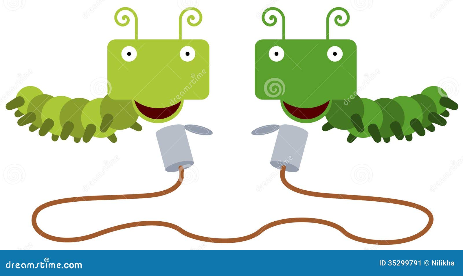 Caterpillar Can Communication Stock Illustration - Illustration of ...