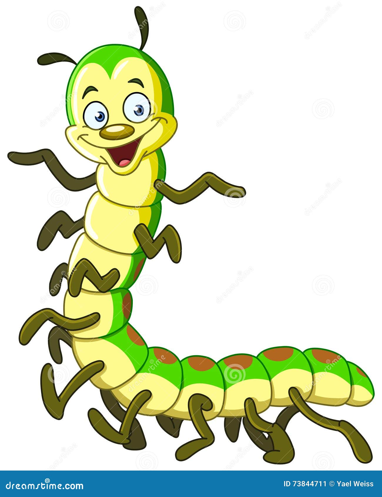 Caterpillar-duizendpoot vector illustratie. Illustration of beweging ...