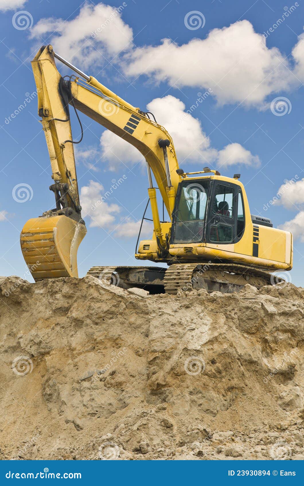 Caterpillar excavator stock photo. Image of soil, bulldozer - 23930894