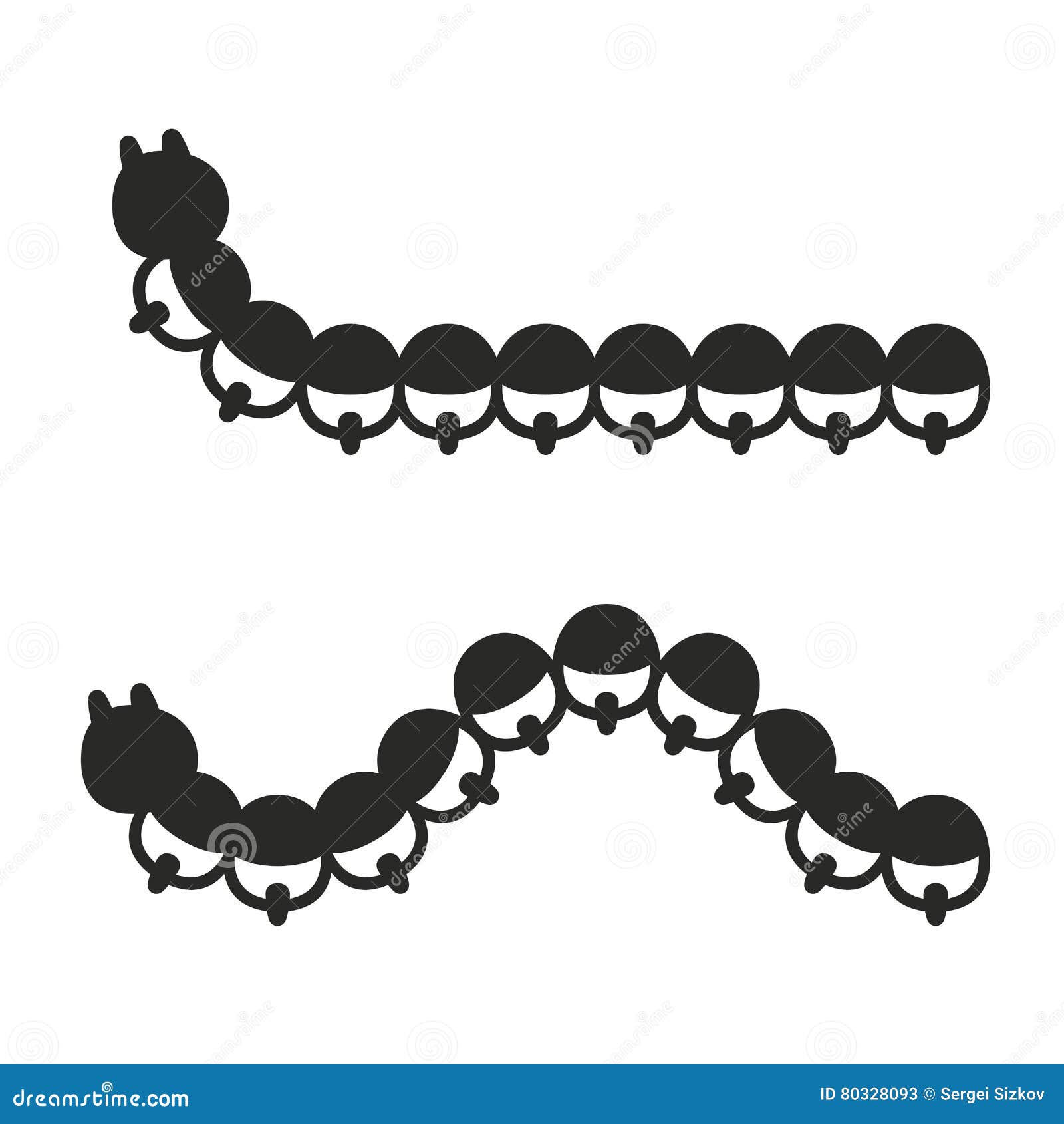 Caterpillar Icon Vector Sign And Symbol Isolated On White Background ...