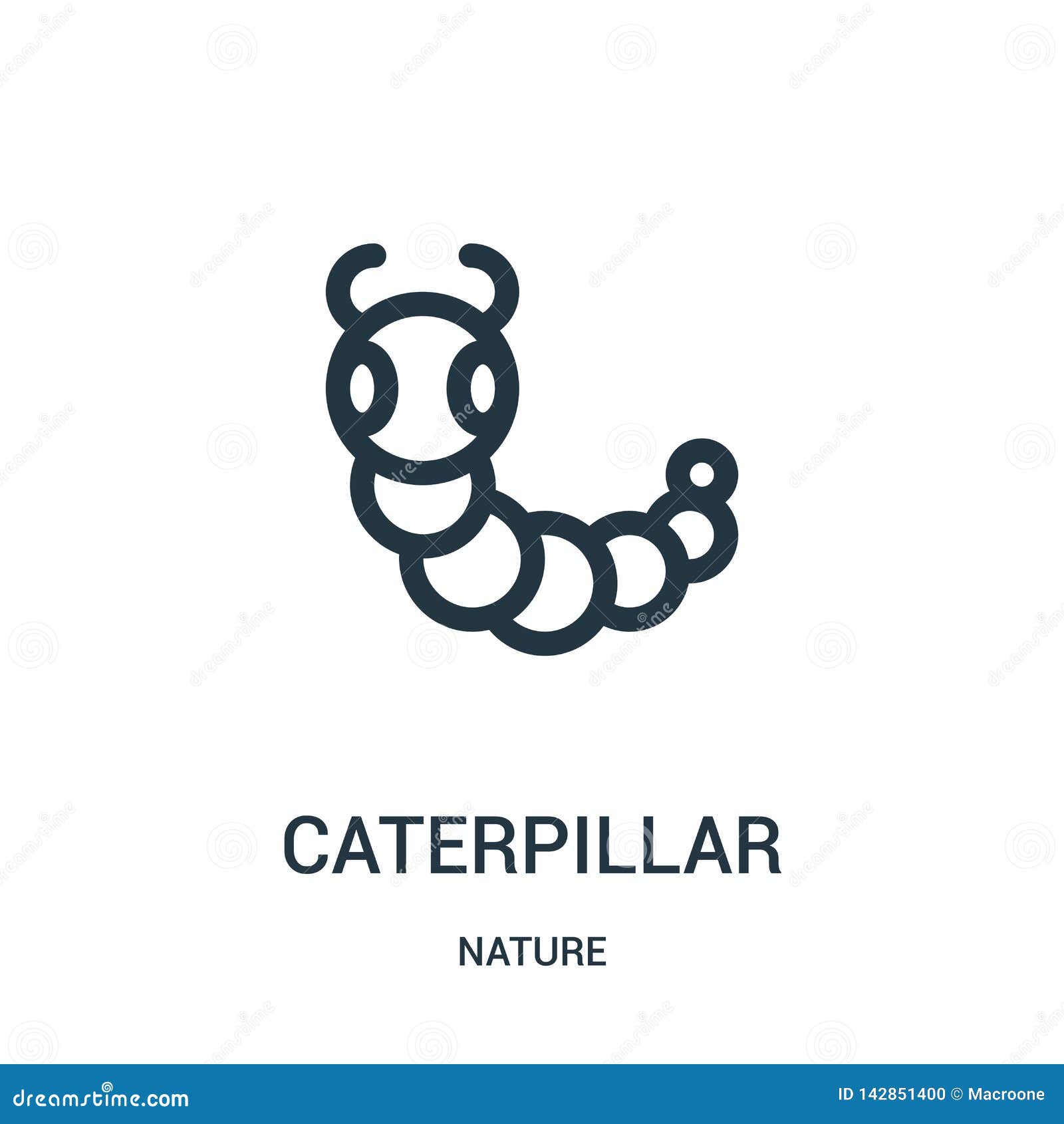 Caterpillar Icon Vector from Nature Collection. Thin Line Caterpillar ...