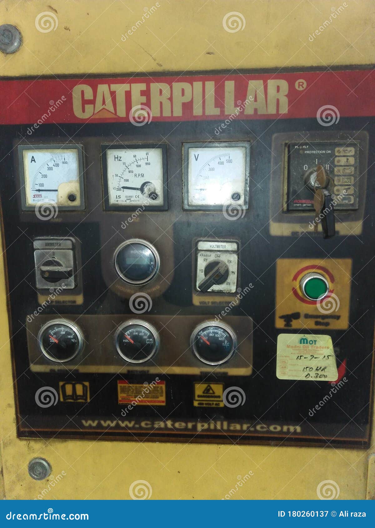 CateRpillar Manual Genrator Panel Editorial Photography - Image of ...