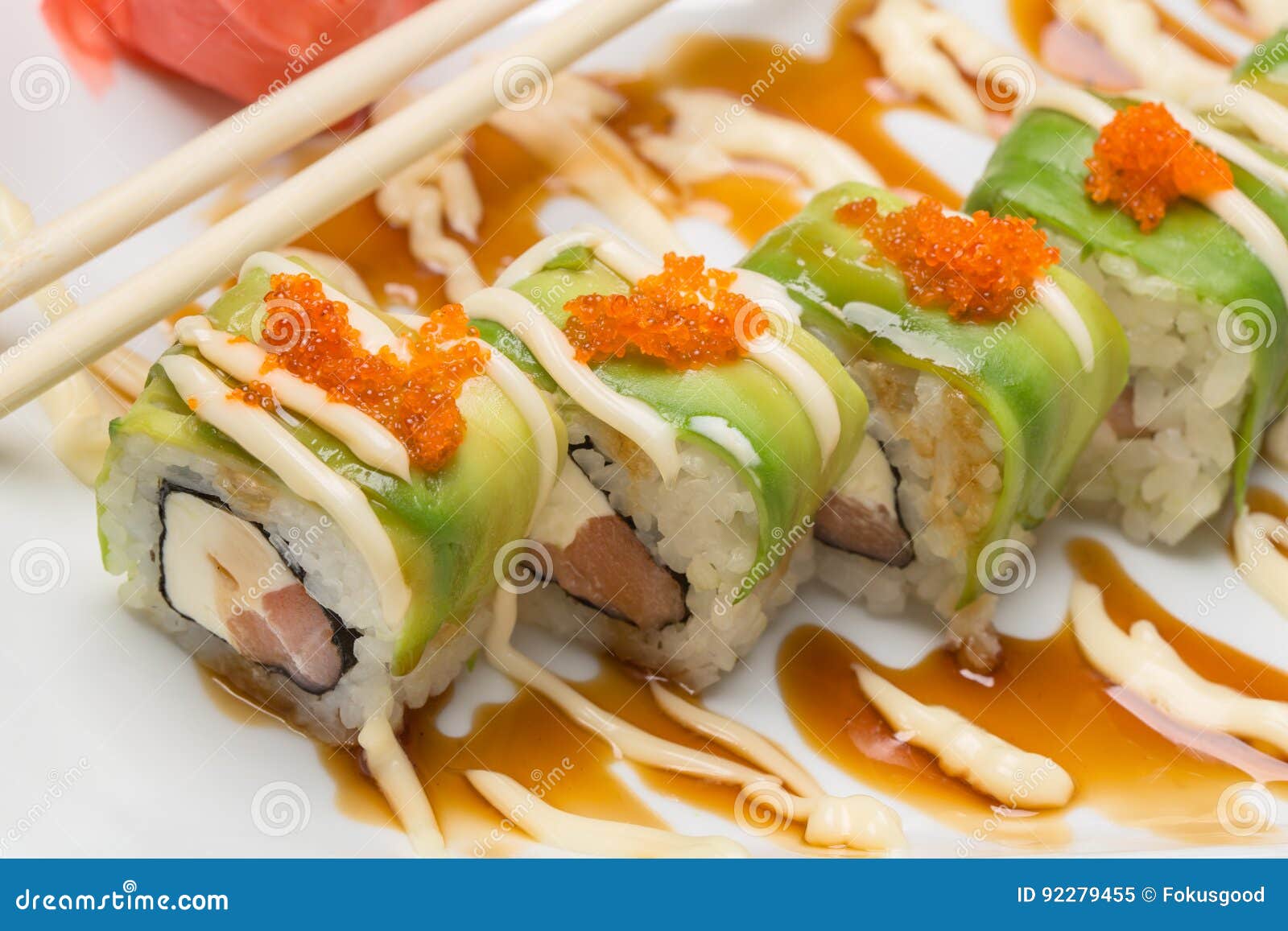 Caterpillar Roll Recipe stock image. Image of makizuchi - 92279455